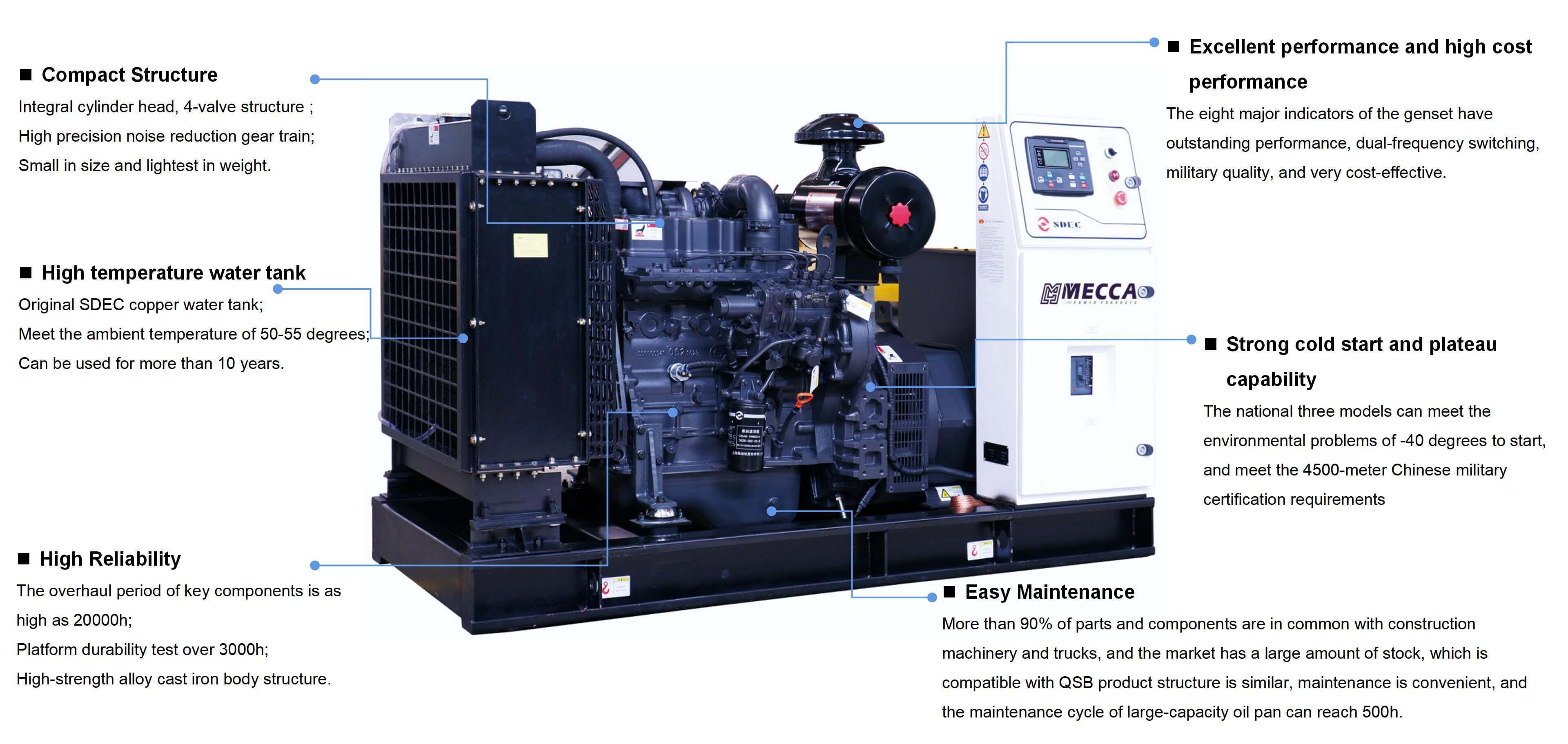 3 Phase 1800rpm SDEC Diesel Generator with Anti Corrosion Treatment ...